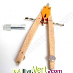Compas réglable en bois naturel non traité 16cm achat vente écologique ...